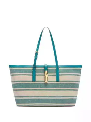 Furla Striped Debby Tote Bag - Neutrals