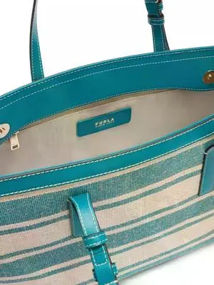 Furla Striped Debby Tote Bag