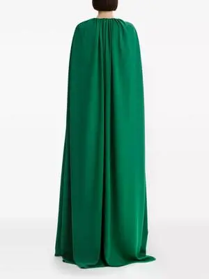 Oscar De La Renta Cyclamen Detail Maxi Dress - Green