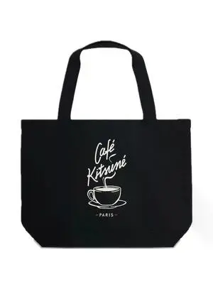 CAFÉ KITSUNÉ Coffee Cup Print Tote Bag