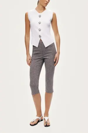 NOCTURNE Embellished Sleeveless Knit Top - Ivory
