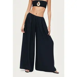 NOCTURNE Elasticated Wide-leg Pants - Black