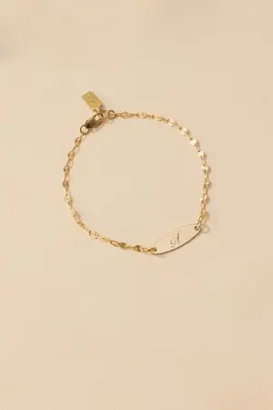 SET & STONES Bank Initial Bracelet - Gold/s