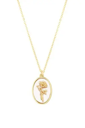 SET & STONES Set & Stones Katrina Birth Flower Pendant Necklace Gold/june
