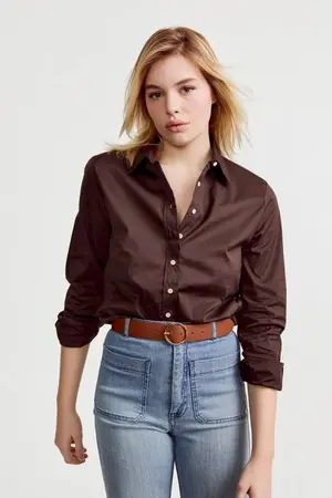 The Shirt By Rochelle Behrens The Icon Shirt By - Brown