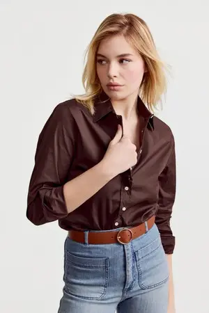 The Shirt By Rochelle Behrens The Icon Shirt By - Brown