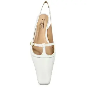 MADISON MAISON X Roberto Festa Penny Kitten Heel Slingback - White