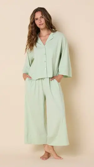 THE CAT'S PAJAMAS The Mariposa Set - Celadon