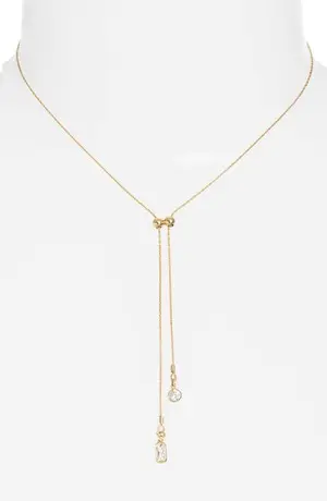 SET & STONES Zoey Cubic Zirconia Lariat Necklace