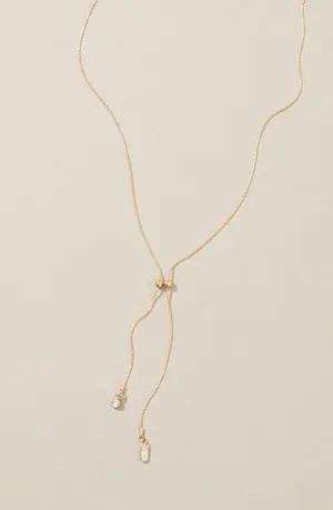 SET & STONES Zoey Cubic Zirconia Lariat Necklace