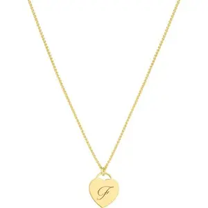 SET & STONES Set & Stones Alice Initial Heart Pendant Necklace Gold/e