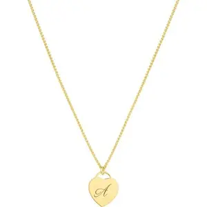SET & STONES Alice Initial Heart Necklace Gold/f
