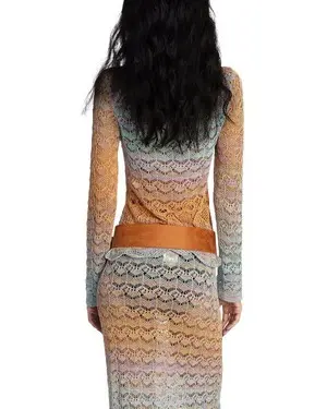 Anna Sui Ombre Space Dye Crochet Top