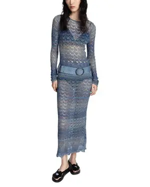 Anna Sui Ombre Space Dye Crochet Top - Twilight