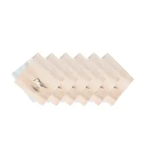 C&F HOME Sandpiper Coastal Shores Graphic Print Napkins Set Of 6 - Orange