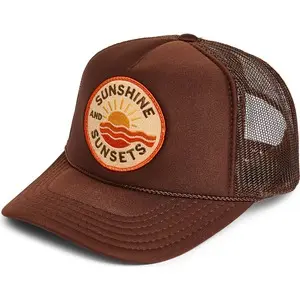 FRIDAY FEELIN’ Sunshine & Sunsets Trucker Hat Brown