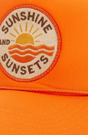 FRIDAY FEELIN’ Sunshine & Sunsets Trucker Hat - Orange