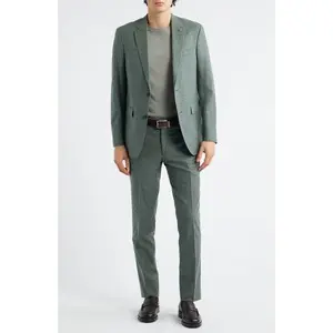 ALLSAINTS Ross Slim Fit Cotton Blend Suit - Olive