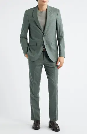 ALLSAINTS Ross Slim Fit Cotton Blend Suit - Olive
