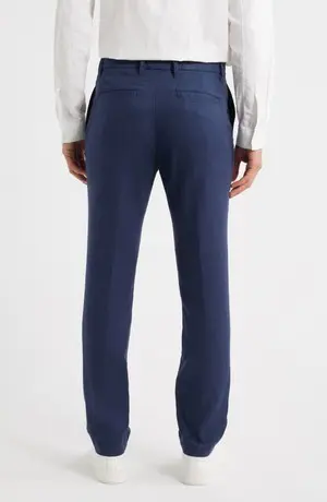 Bugatchi Aerolinen Linen Blend Chinos - Navy