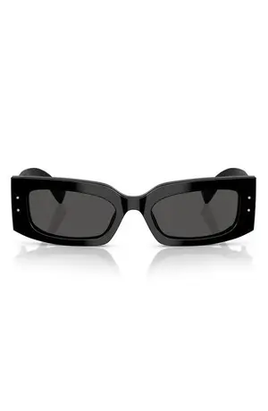 Dolce & Gabbana 55mm Rectangular Sunglasses - Black