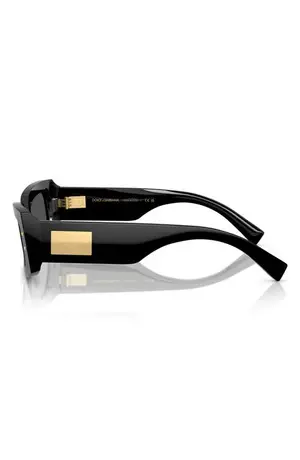 Dolce & Gabbana 55mm Rectangular Sunglasses - Black