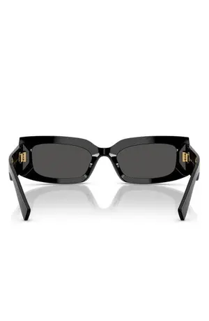 Dolce & Gabbana 55mm Rectangular Sunglasses - Black