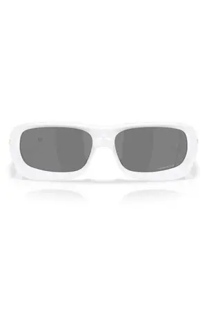 Oakley 59mm Prizm™ Rectangular Sunglasses Black White