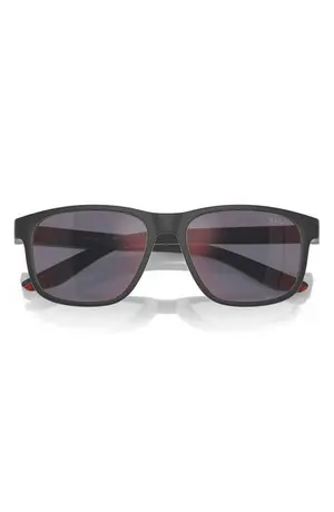 Prada 56mm Pillow Sunglasses - Light Grey Gradient