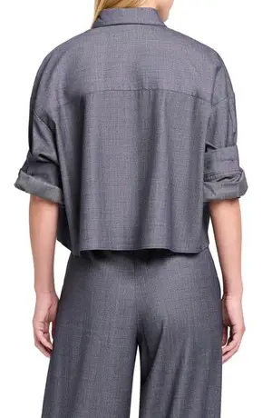 TWP Button-up Wool-blend Shirt - Medium Indigo