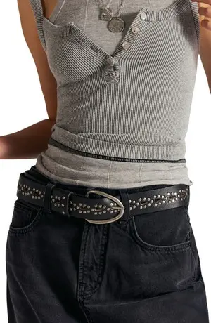 Free People Studded Leather Belt