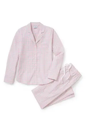 PETITE PLUME Plaid Cotton Twill Pajamas