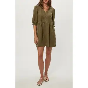Michael Stars Brielle Linen Blend Minidress - Caper
