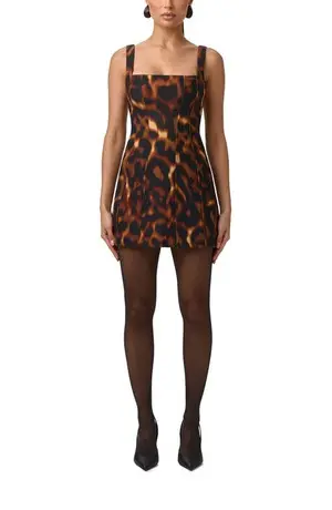 Naked Wardrobe Shell Print Minidress - Tortoise