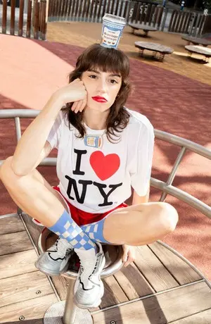 DOIY Happy To Serve You Crew Socks - Multicolor