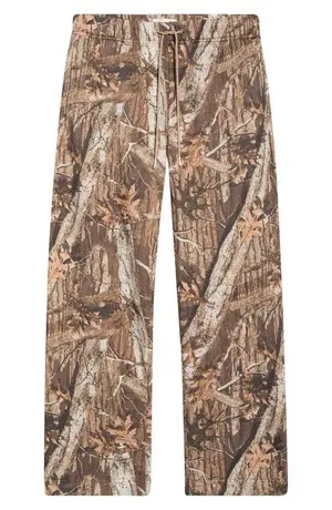 PACSUN Washed Camo Extreme Baggy Fit Fleece Sweatpants