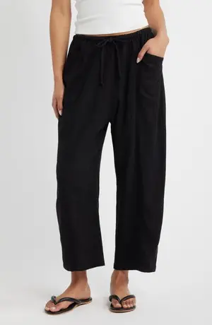 Rip Curl Barrel Leg Drawstring Pants - Black
