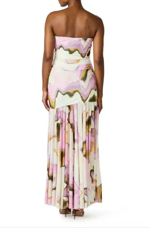 Steve Madden Kerrie Strapless Dress - Ivory Multi