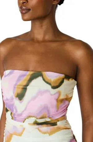 Steve Madden Kerrie Strapless Dress - Ivory Multi
