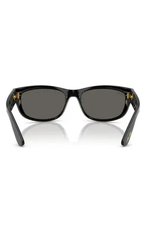Ray-ban X A$ap Rocky Mega Balorama 63mm Rectangle Sunglasses - Black/dark Grey