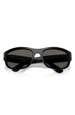 Ray-ban X A$ap Rocky Mega Balorama 63mm Rectangle Sunglasses - Black/dark Grey