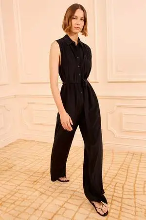 Ulla Johnson Meera Silk Jumpsuit - Noir