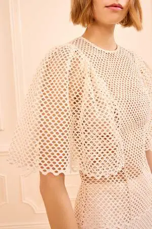 Ulla Johnson Hera Eyelet Cotton Top