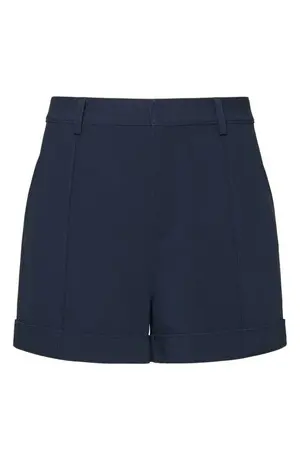 Cinq À Sept High Waisted Shorts - Navy