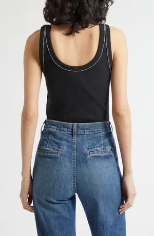Cinq À Sept Wilma Crystal-embellished Tank - Black