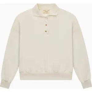 CALIFORNIA INCLINE Long Sleeve French Terry Polo - Salt