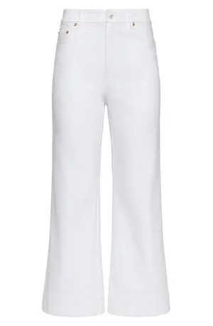 Cinq À Sept Joey Ankle Wide Leg Jeans - White