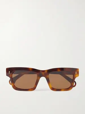 JW Anderson Rectangular-Frame Sunglasses Tortoiseshell