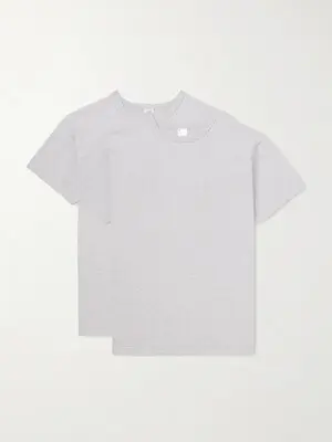 3sixteen Set Of Two Cotton-jersey T-shirt - Gray