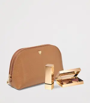 ASPINAL OF LONDON Small Grained Leather Cosmetics Case